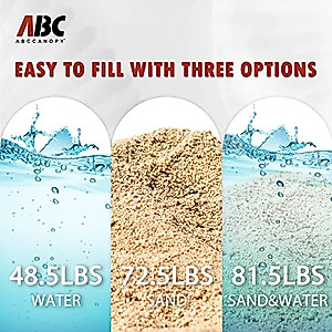 ABCCANOPY Patio Umbrella Base, 48.5lbs Capacity Fillable Market Patio Outdoor Heavy Duty Umbrella Stand(Brown)