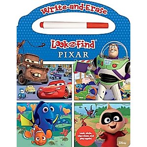 Disney Pixar Toy Story, Cars, and More! - Write-and-Erase Look and Find Wipe Clean Board - PI Kids