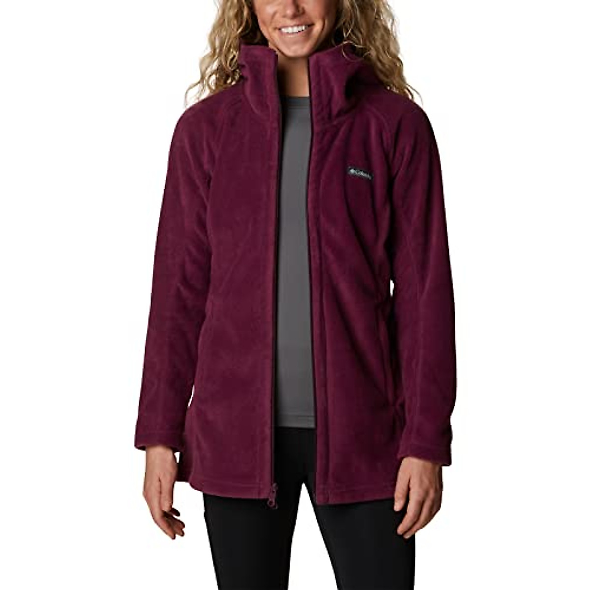 Columbia Women's Benton Springs II Long Hoodie, Marionberry, Large
