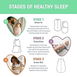 SwaddleMe by Ingenuity Compression Swaddle Pod, Two-Way Zipper for Easy Changes, Improves Sleep & Calms Startle Reflex, 0-2 Months, 2-Pack - Dino Jam