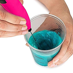 Electric Tumbler Resin Stirrer for Crafts Tumbler, USLINSKY Handheld Mixer Battery Operated Epoxy Mixing Stick Apply to Making DIY Epoxy Resin Glitter Tumbler Cups (Pink)