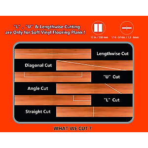 CUTTEREX 13" Free 360° Vinyl Laminate Floor Cutter for VCT, LVT, SPC, PVC, WPC, Rubber Floor and Rigid Core Vinyl Plank, 1 PC Free Spare Blade