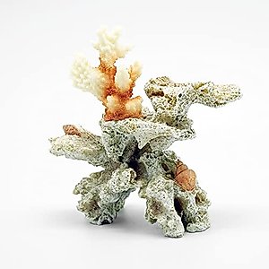 Emlymoly Aquarium Resin Ornament, Theme Decoration Fish Tank Aquarium Landscape (Coral Reef-A)