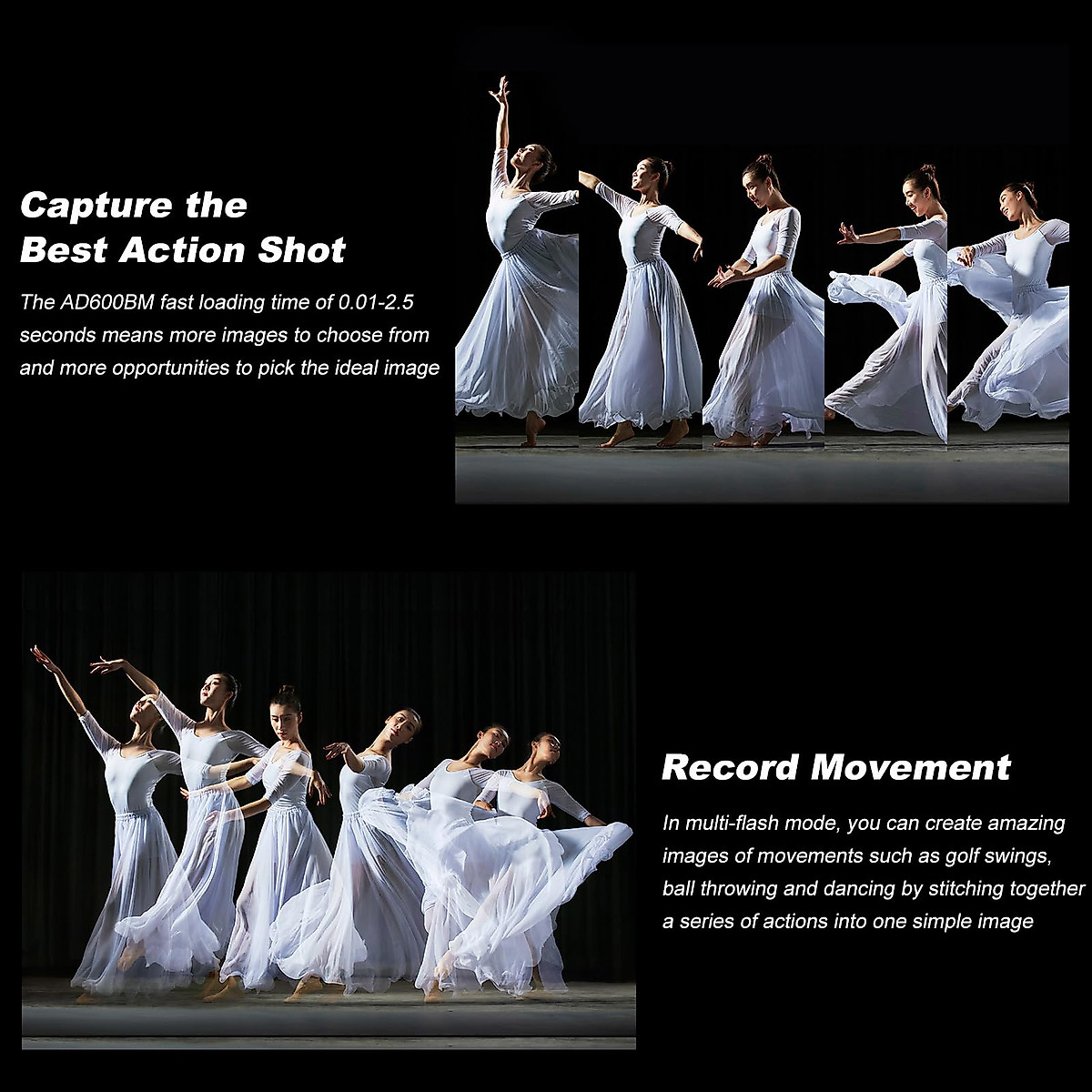 Godox AD600BM Bowens Mount 600Ws GN87 High Speed Sync Outdoor Studio Flash Strobe Monolight Light with 2.4G Wireless X System & 8700mAh Battery with 15x17cm Softbox & Filter & USB LED