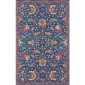 Momeni Ibiza Wool Area Rug 2' X 3' Blue