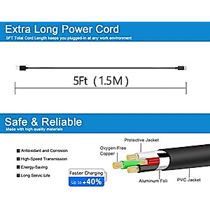 Fast USB C Charger for JBL Charge 4,Charge 5,Flip-5,Pulse-4,Jr-Pop,Clip-4,GO-3,Extreme-3,Tuner-2,Endurance Peak Speaker Headphone Earphones Power Adapter Supply Charging Cable Cord