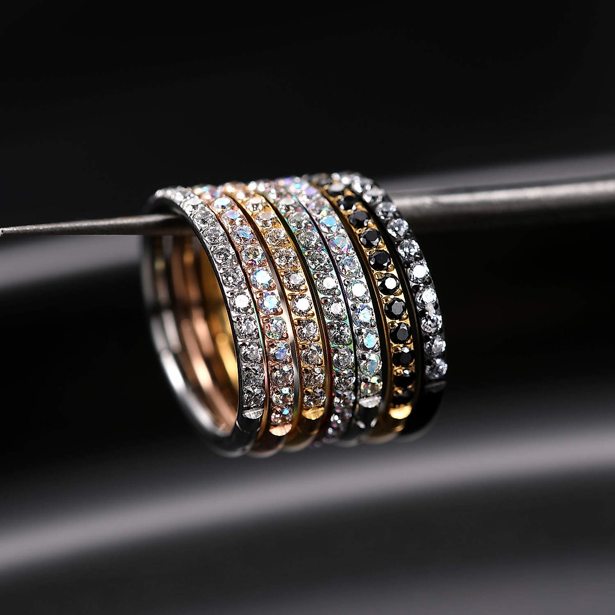 FUNLMO 18G Cartilage Earring Hoop Surgical Steel Gold Septum Ring Nose Ring Daith Earrings 6mm