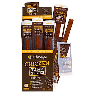 etta says! Yumm Sticks - Real Meat Chicken Dog Jerky Treats - Human Grade - Made in The USA (24 Count Pack of 1)