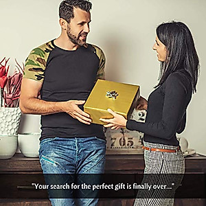 Amerigo Crystal Whiskey Glass Set of 4 in Luxury Gift Box - Heavy Base Old Fashioned Whiskey Glasses 12oz for Scotch - Whisky Gift for Men - Bourbon Glass Tumblers - Fathers Day Gift - Home Bar Set