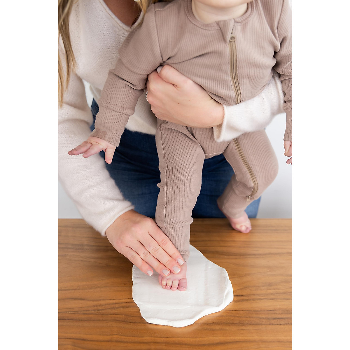 Pearhead My Little Prints Babyprints Keepsake Tin Kit, Baby Girl or Baby Boy Gender Neutral Baby Handprint Impression Keepsake, Gray