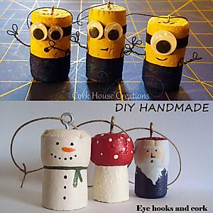 ECKJ Screw Eye Hooks Metal Eye Bolt 20 Pieces Black Zinc Plated Self Tapping Screws O Ring Eye Pins 1.46 inch