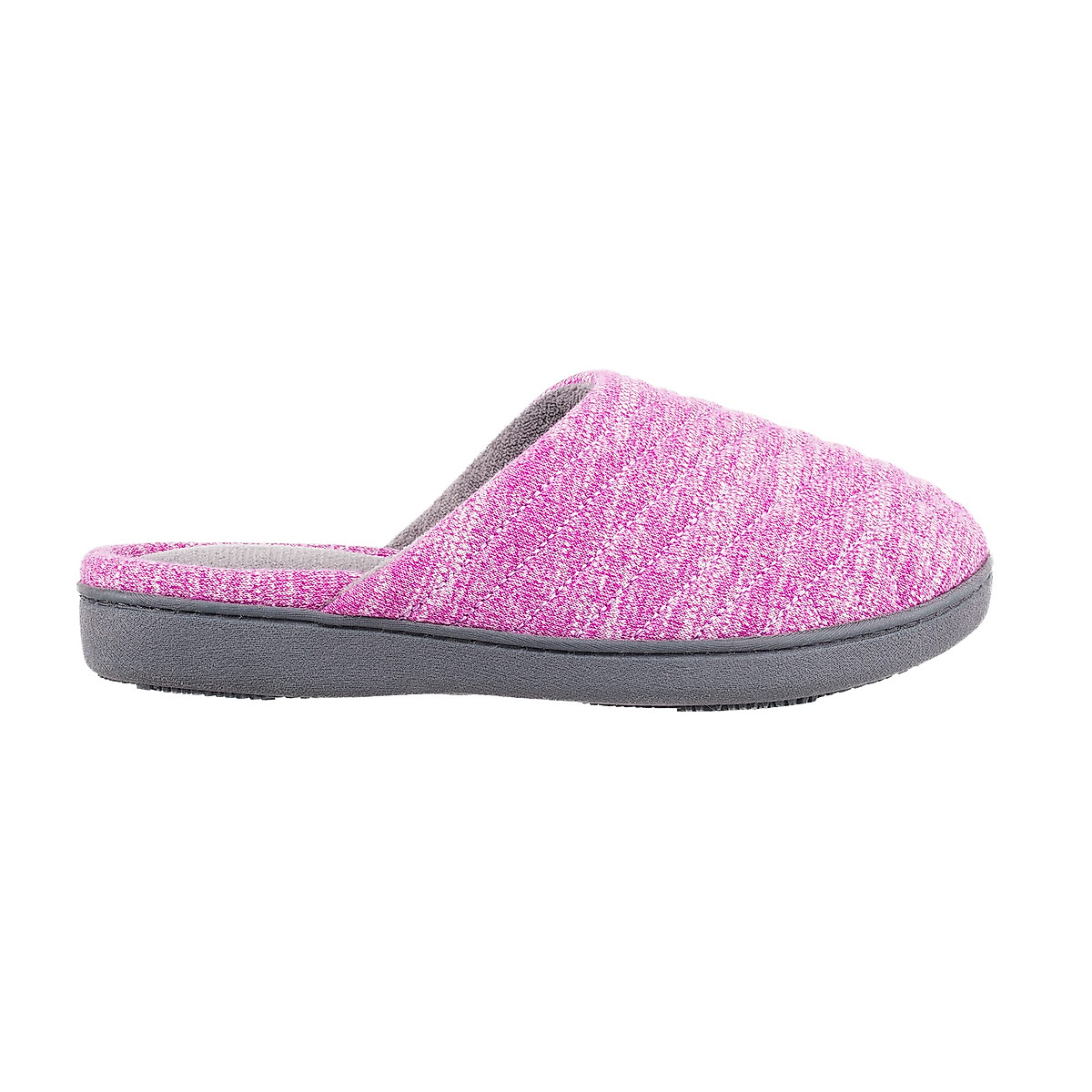 isotoner womens Andrea Space Knit Slide Slipper, Vividly Violet, 9.5-10 US