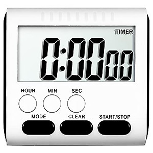 Timer-Big Kitchen Clock & Alarm Count Up & Count Down (Black)