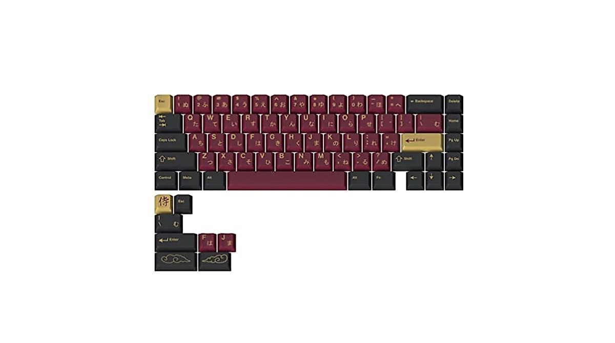 DROP GMK Red Samurai Keycap Set for 65% Keyboards