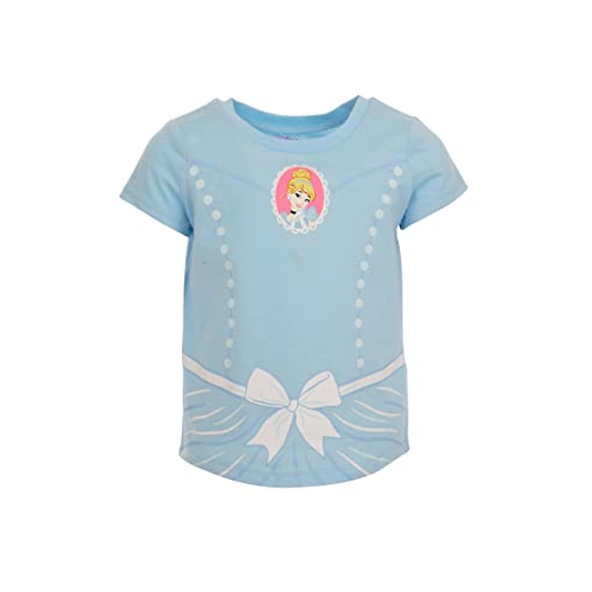 Disney Princess Infant Baby Girls 5 Pack Graphic T-Shirts Blue/Pink/Yellow 18 Months