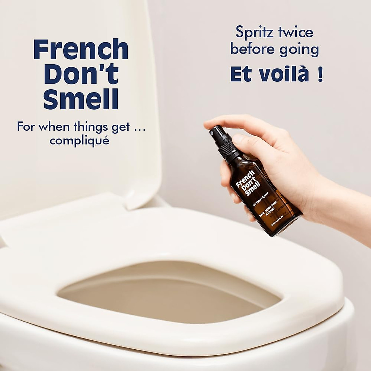 Toilet Spray For Poop 1.69oz – Woodsy Scent – Made in France (Home Size), Bathroom Odor Eliminator, Poo Spray, Toilet Spray For Daily Use, Easy To Carry – French Don’t Smell