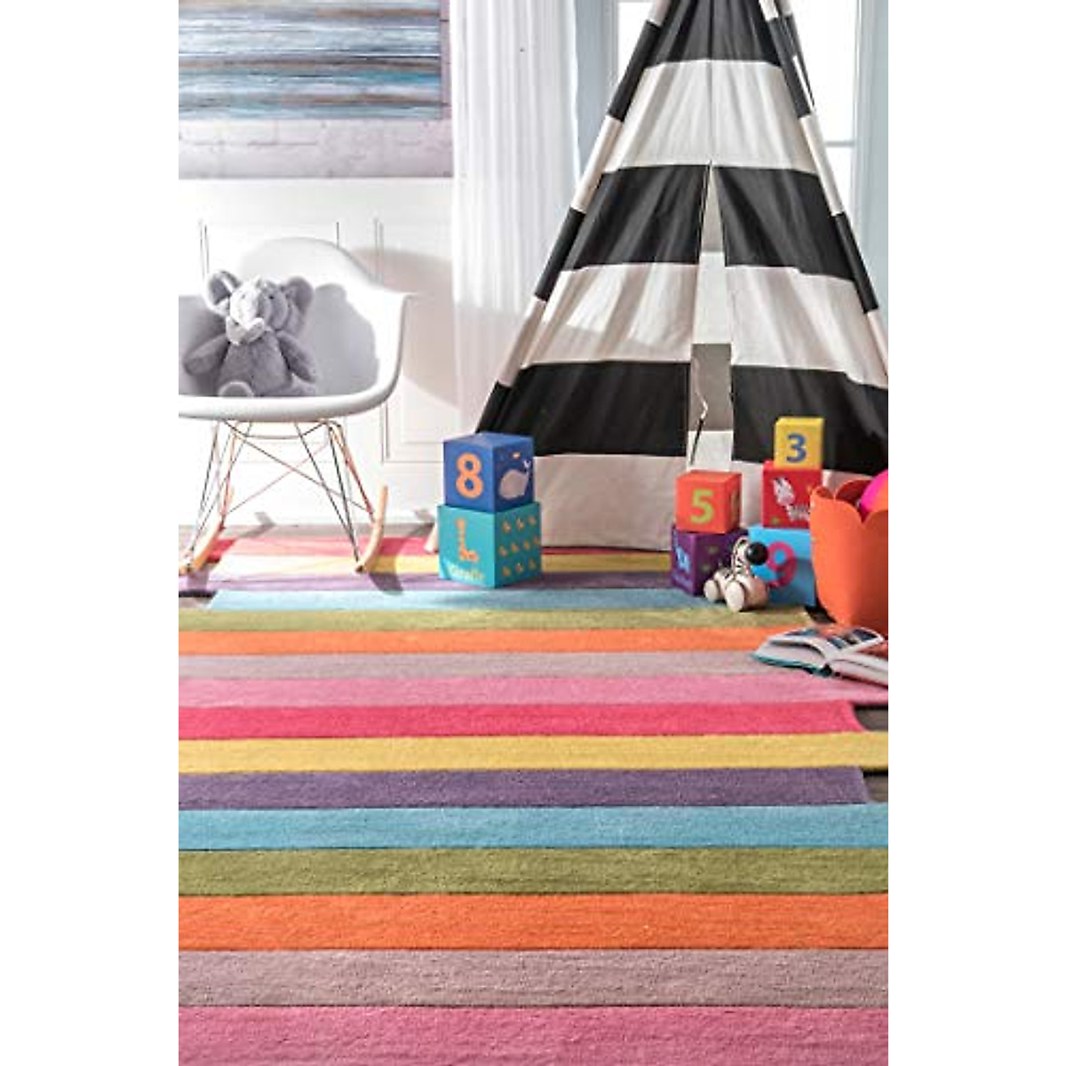nuLOOM Hand Tufted Pantone Area Rug, 5' x 8', Multi