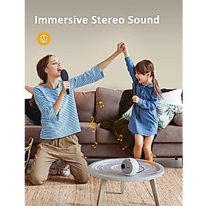 NexiGo Mini Portable Projector, for Cartoon, Kids Gift, 80 ANSI Lumen, Movie Projector, Native 720P Compatible with Full HD 1080P, up to 4K, HDMI, USB Interfaces (Pearl)