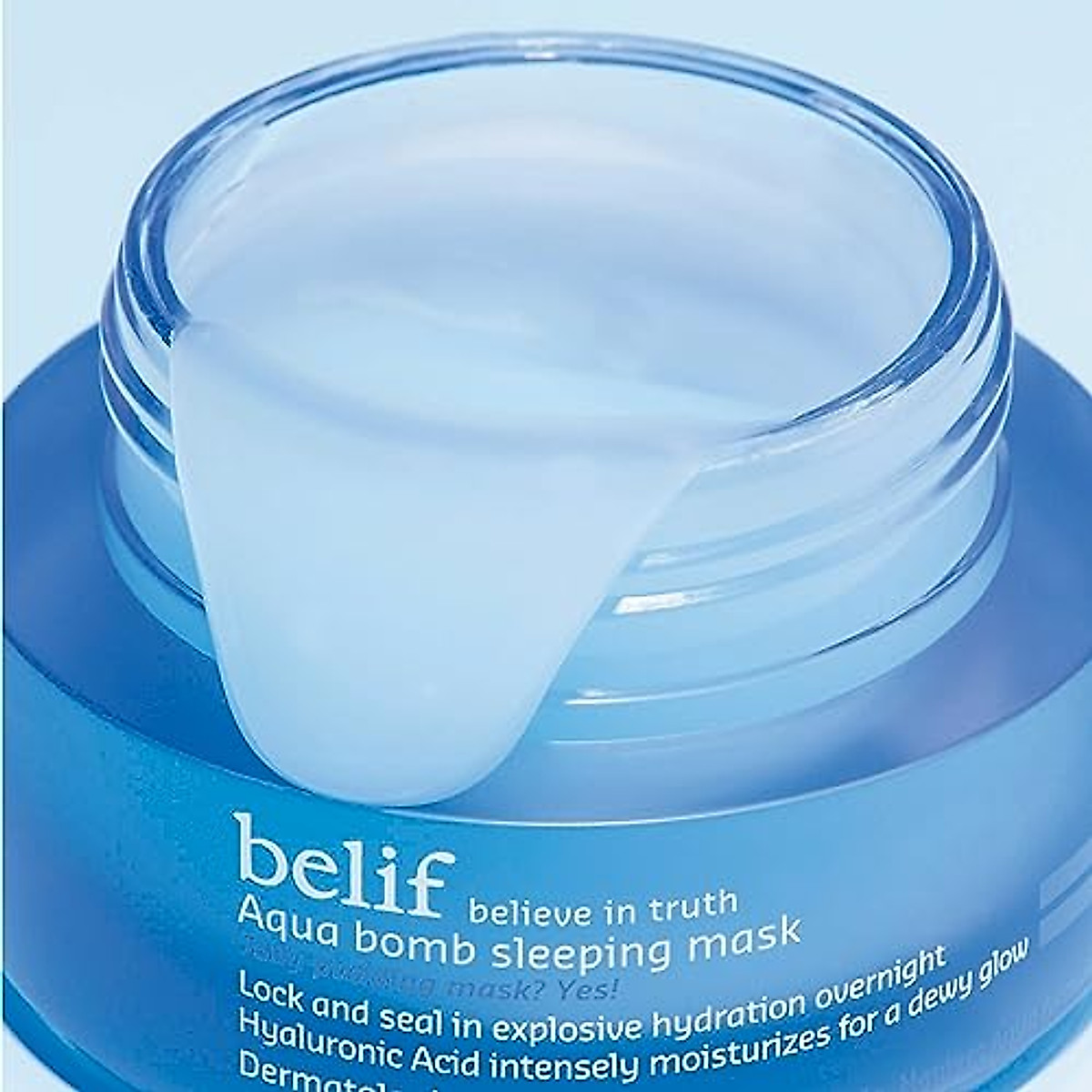 belif Aqua Bomb Sleeping Mask - Korean Jelly Night Cream, Skin Barrier Repair Overnight Moisturizer, Lightweight, Hydrating & Plumping, Napiers Herbal Formula, 1.6 fl oz