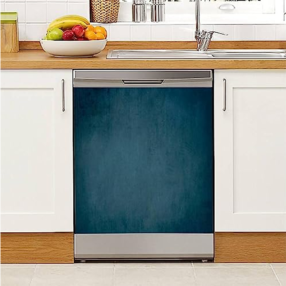 Dishwasher Magnet Cover Grungy Blue Texture Distressed Style Magnetic Refrigerator Stickers Decorative Appliance Cover Fridge Panels Metal Door Garage 23x26in