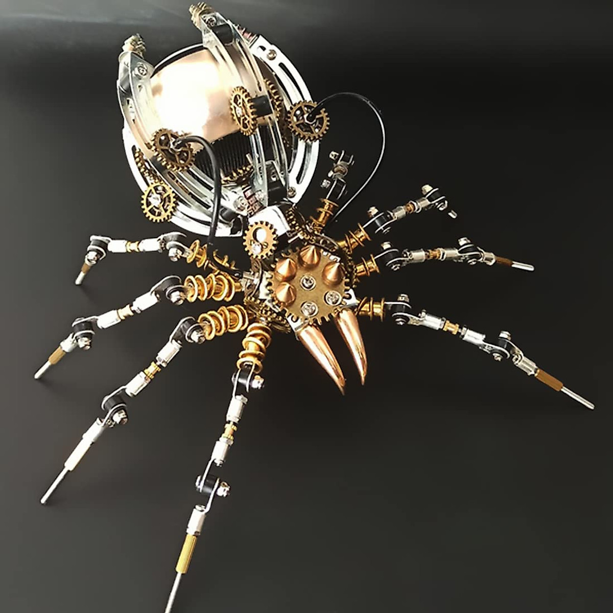 KonHaovF 3D Metal Puzzle Spider with Speaker for Adults, Assembly 3D Metal Model with Tool Kit to Build, 3D Metal Puzzle Model Building Kit Gifts for Boys Teens, Home Decor Table Ornaments