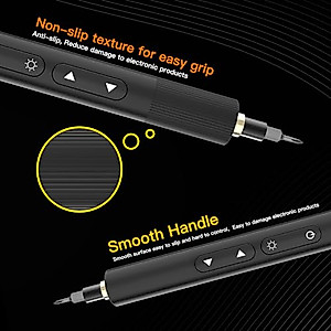 Electric Screwdriver Sets, 55 in 1 Mini Electric Screwdriver Rechargeable, Precision Screwdriver Kits with Magnetic Bits, Small Power Screwdriver Set for Phone, Glasses, Black