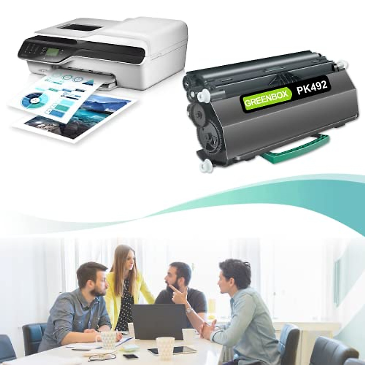 GREENBOX Compatible PK492 Toner Cartridge Replacement for Dell PK492 for Dell 2330d 2330dn 2350d 2350dn Printer (2,000 Pages,1 Black)