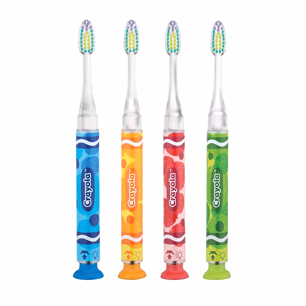 GUM - 202RK Crayola Timer Light Toothbrush (Single Toothbrush) Soft Bristle, Packaging May Vary