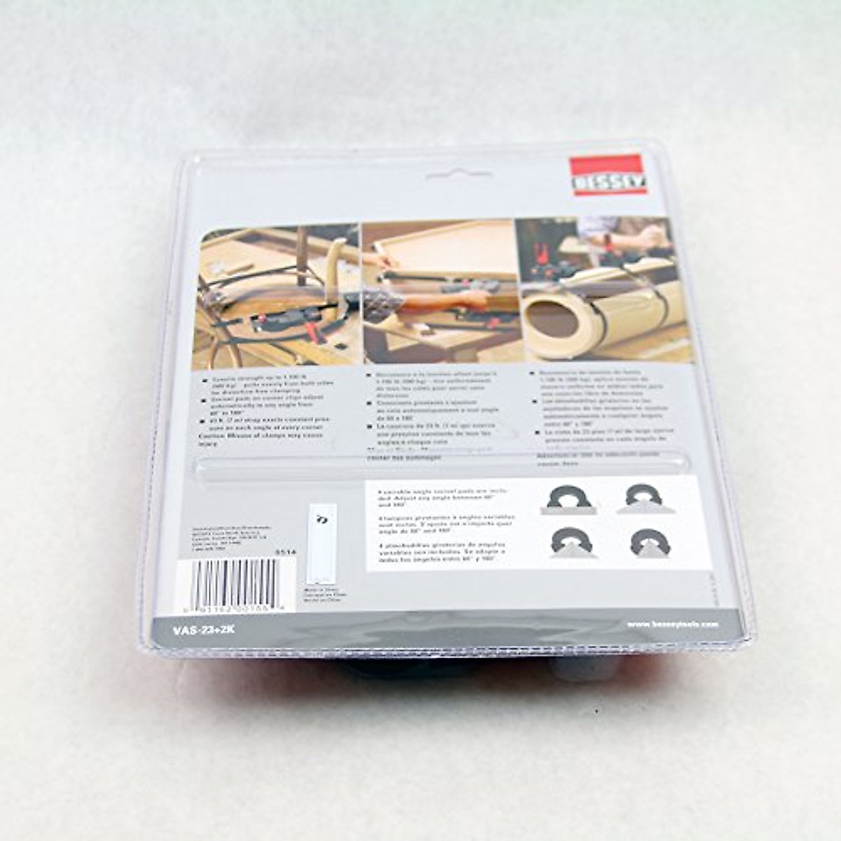 BESSEY VAS-23+2K, 23 ft Variable Angle Strap Clamp with 4 Clips