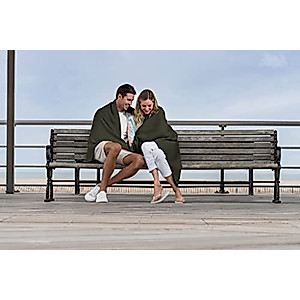 MV Sport Oversized Sweatshirt Blanket – Lightweight Blanket – Fleece Knit Blanket (Dusty Olive)