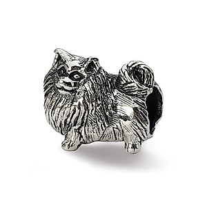Reflection Beads Sterling Silver Pomeranian Bead (10 x 11 mm)