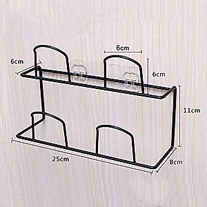 H2solution Hanging Shoes Rack, Strong Self Adhesive Shoes Holder Storage Organizer, Door Shoe Hangers Shoe Shelf Holder, Shoe Rack Hanging Over the Wall for Hanging Shoes (2 Pack,Black)