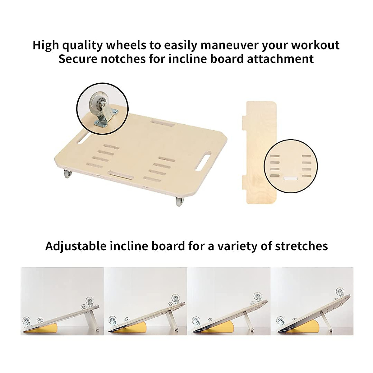 FITIS Home Pilates Reformer Edit - Portable Reformer Alternative for Full Pilates Workouts and Exercises at Home with Resistance Bands (Wood)