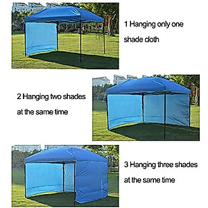 NINAT Canopy Sunwall Sidewall Gazebos Tent Waterproof for 10x10ft Pop up Canopy Straight Leg Gazebos Outdoor Instant Canopies 1 Pcs Black Canopy Sidewall Only
