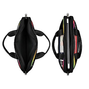 Coloful Tie Dye Laptop Computer Bag Waterproof Shoulder Messenger Bag 13-15 inch Durable Laptop Tote Bag with Shoulder Strap Handle Lightweight Crossbody Briefcase