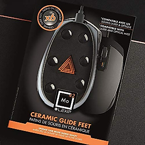 Lexip Mo42 Ceramic Gaming Feet - Hardwearing, Incomparable Glide - Compatible with All Mice, Laser and Optical - Gain Speed, Precision, Control and Playing Comfort (V1)