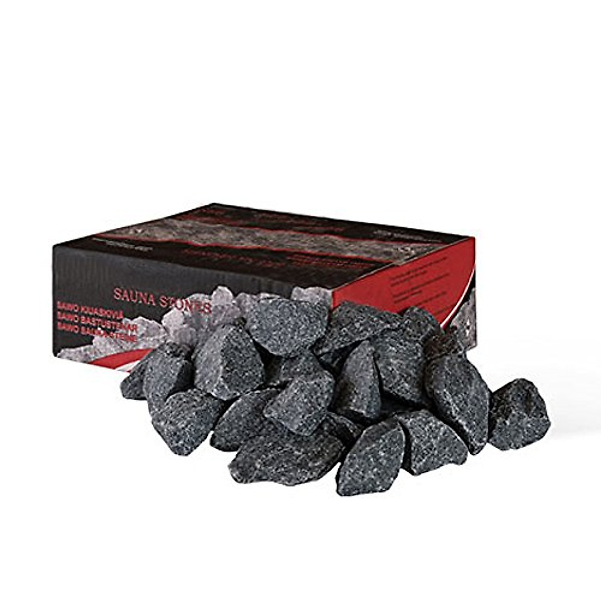 The Sauna Place 25 LB Box of Replacement Sauna Heater Stones, Sourced from Finland