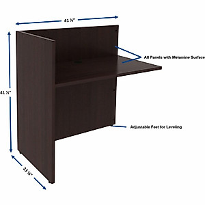 Lorell LLR18309 42 in. Laminate Contemporary Reception Desk Espresso