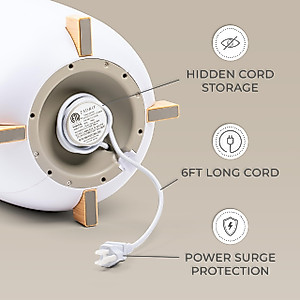 Zadro Large Hot Towel Warmer Bucket Timer Electric Towel Warmer for Bathroom Auto-Shut Off Heated Towel Warmer Spa (Large | 20L | 12" Dia. x 21" Tall, White/Blue)