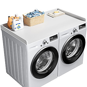Ulif Laundry Countertop for Washer and Dryer, Over Washer Dryer Topper for Storage and Organization, Overall Size 27.5"D x 54"W x 2.6"H White