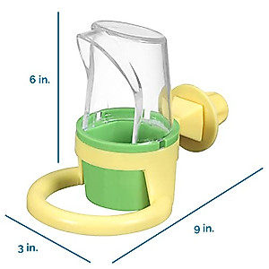 JW Pet Company Bird Cage Clean Cup Feeder & Waterer – Small Bird Feeder Easily Attaches to Cage for Parakeets, Canaries or Similar Small Birds