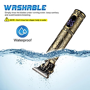 RACYMAY Professional Hair Trimmer for Men Beard Trimmer for Men Cordless T Blade Trimmers for Barbers Retro Mens Grooming Trimmers for Thick&Hard Hair LED Display