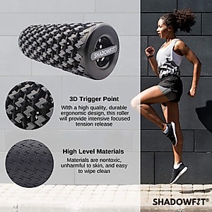 Shadowfit Foam Roller Equipment for Sore Muscle, Tissues ∣ Massage Rollers for Maximum Tension Relief ∣ High Density Foam for Deep Tissue Pain Relief, Thigh, Arms (Gray)