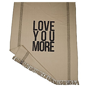 Primitives by Kathy 22547 Striped Throw, 68 by 51-Inch, Love You More