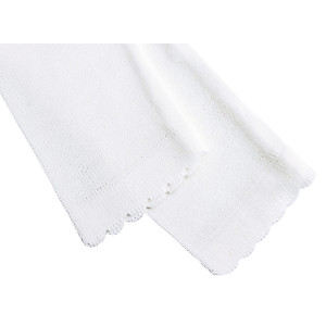 Lilax Baby Girls' Knit Long Sleeve One Button Closure Bolero Shrug 3-6 Months White