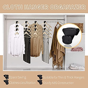 DIREA 18Pcs Space Saving Hanger Hooks,Clothes Hanger Connector Hooks,AS SEEN ON TV,Create Up to 5X Closet Space,Ultra Premium Hanger Hooks,Hooks for Organizing Closets, Fits All Hangers. (Cool Bear)