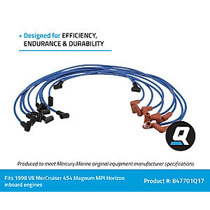 Quicksilver 847701Q17 Blue Wire Spark Plug Wire Kit