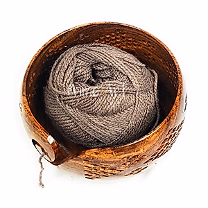 Prime Art Handmade Premium Quality Rosewood Wooden Yarn Bowl for Knitting and Crochet - Ideal for Gifting (7x4)