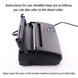 Tattoo Transfer Stencil Printer Machine with 10 Thermal Tattoo Kit Copier Printer Tattoo Transfer Stencil Paper Tattoo Stencil Printer Machine for Tattoos Supply