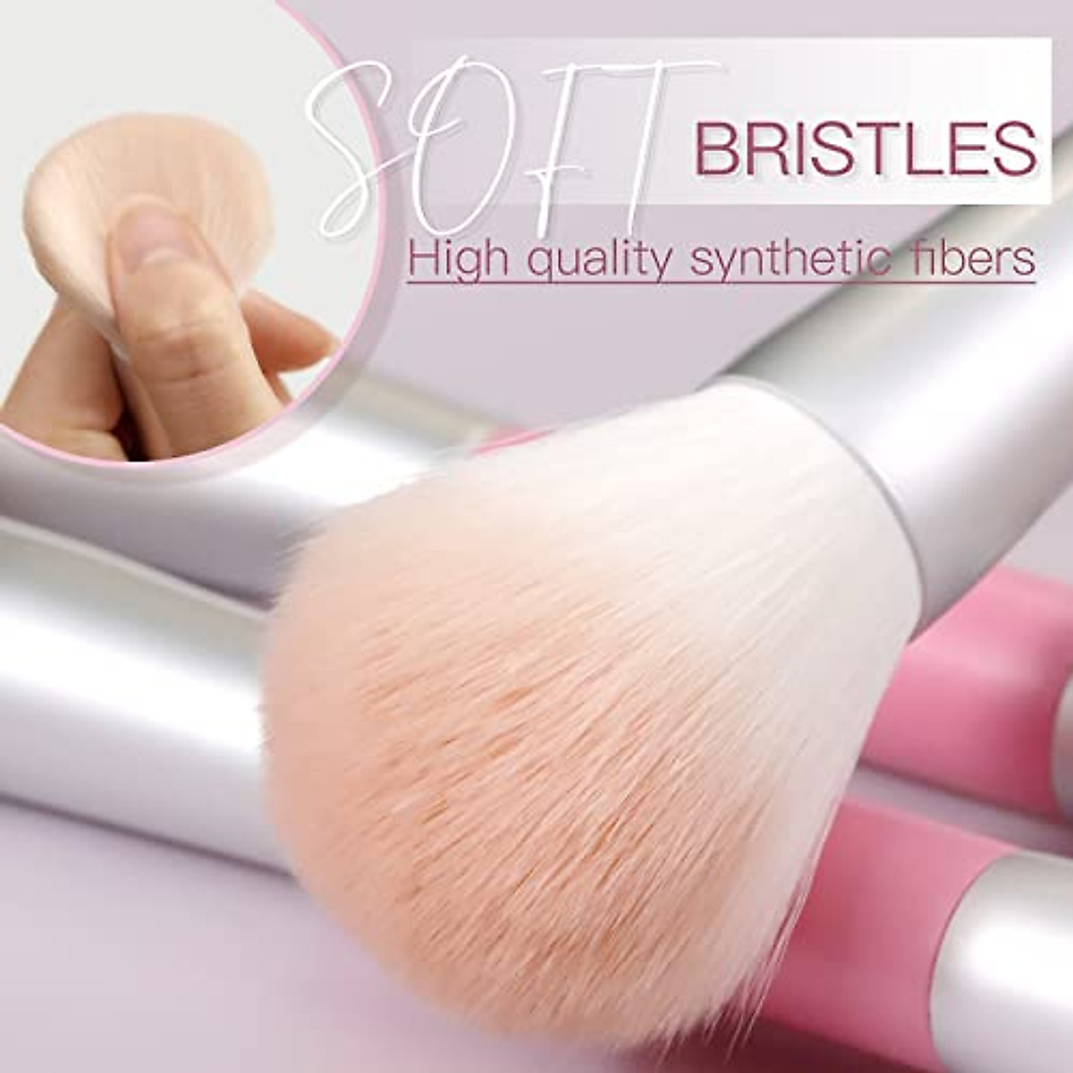 Makeup Brush Duo End Foundation Brush Contour Powder Face Makeup Brushes For Blending Liquid Powder,Concealer,Blush Brush, Highlighter Contour Brush Powder Synthetic Cosmetic Tools